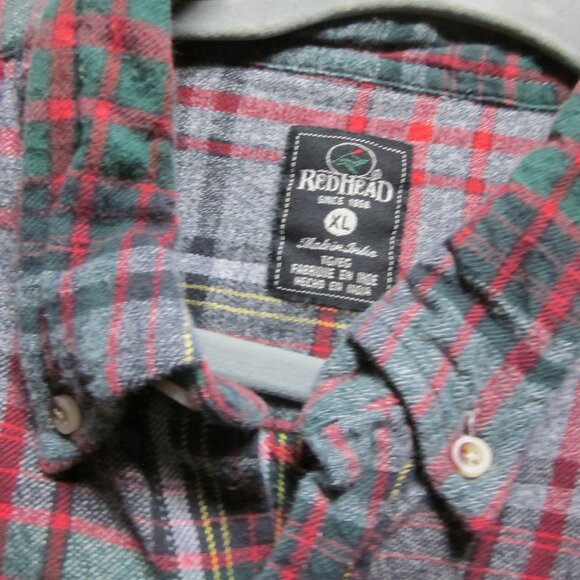 RedHead | Shirts | Mens 0 Cotton Red Head Xl Flannel Shirt Red Gray ...